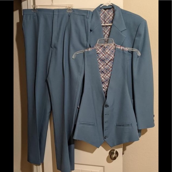 Suits & Blazers | Vintage Johnny Carson Blue Suit Jacket Coat Set ...